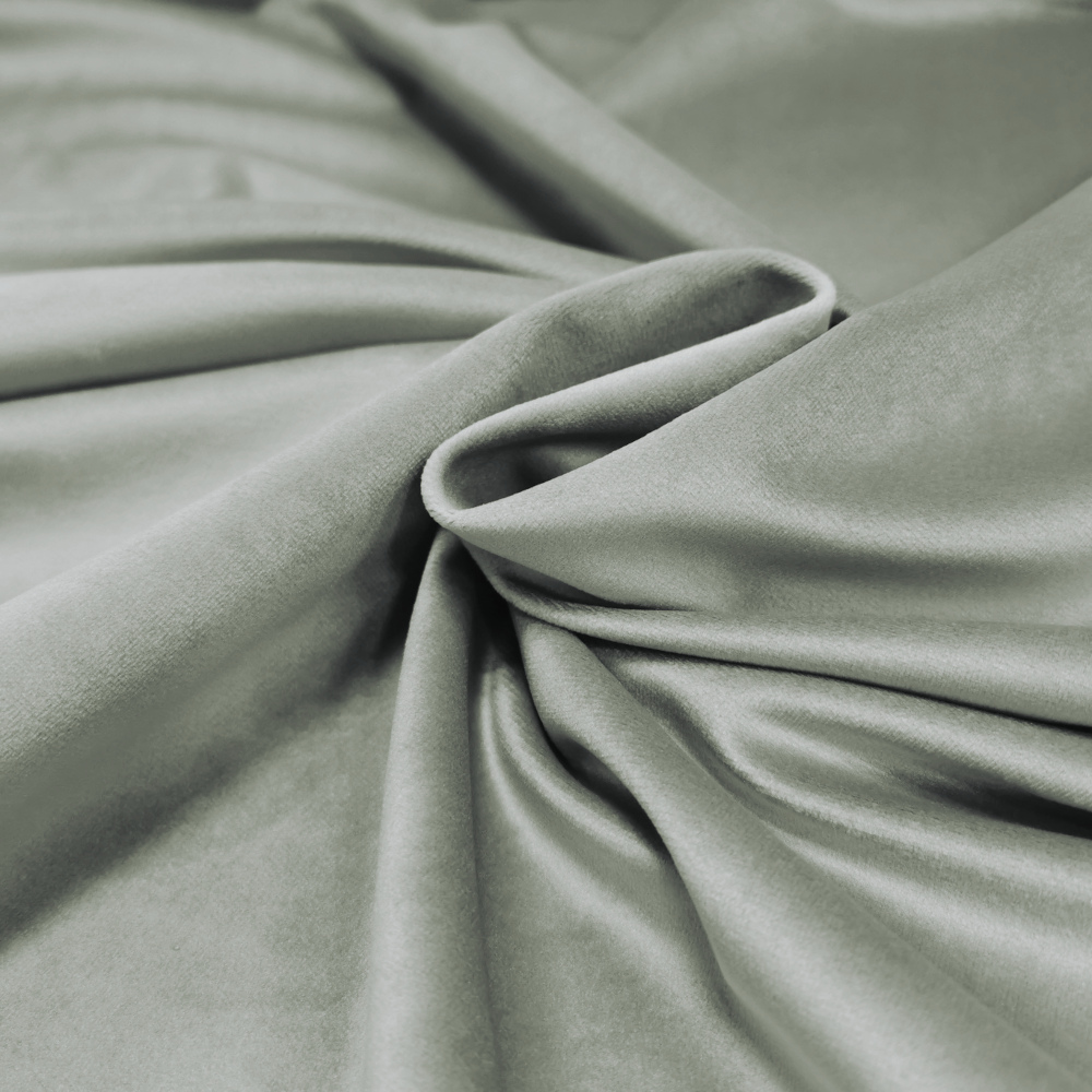 Plush Velvet Silver Grey